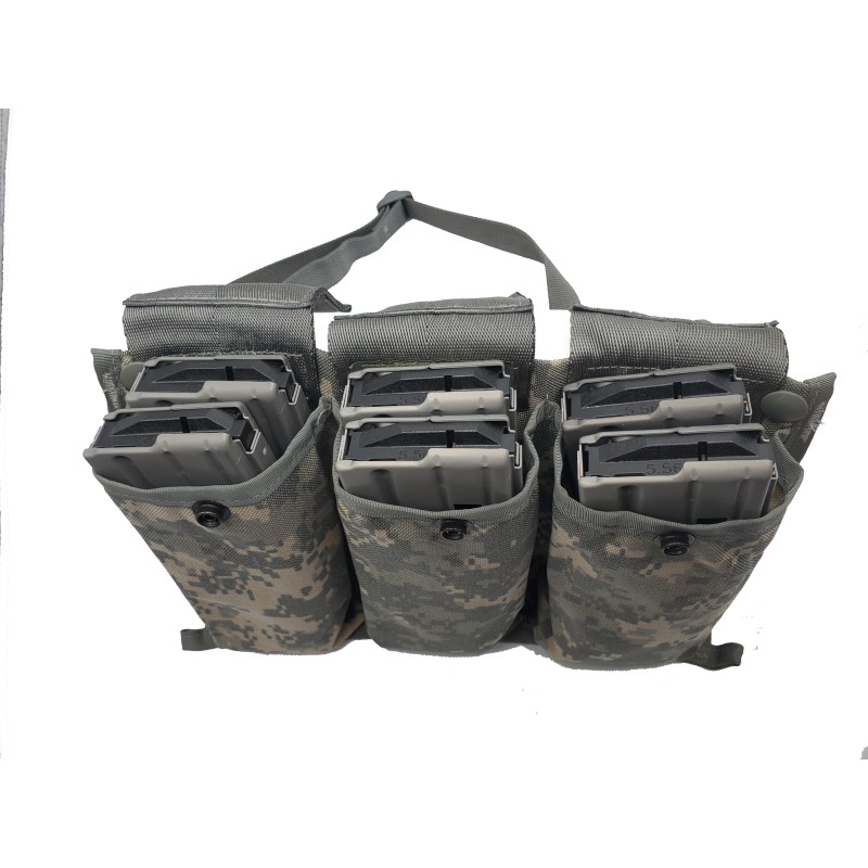USGI ACU 6 Mag Bandoleer Kit With 6 Duramag 30rd Mags Aluminum and Mag ...