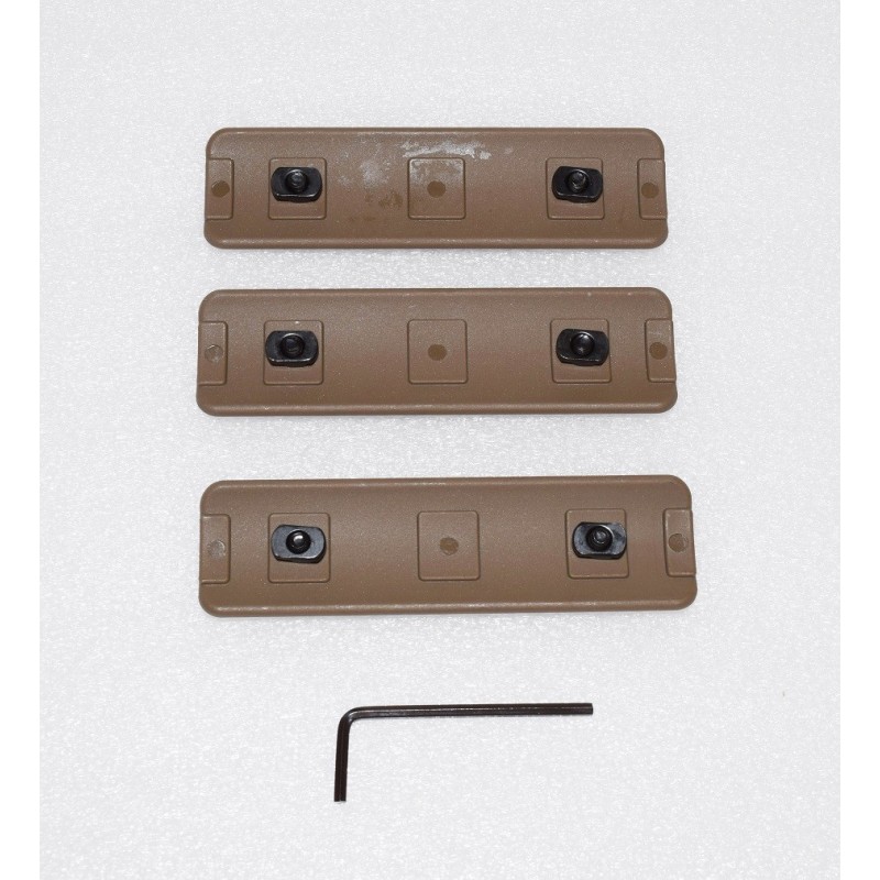 Add M-LOK 4" Rail Cover Set of 3 Tan