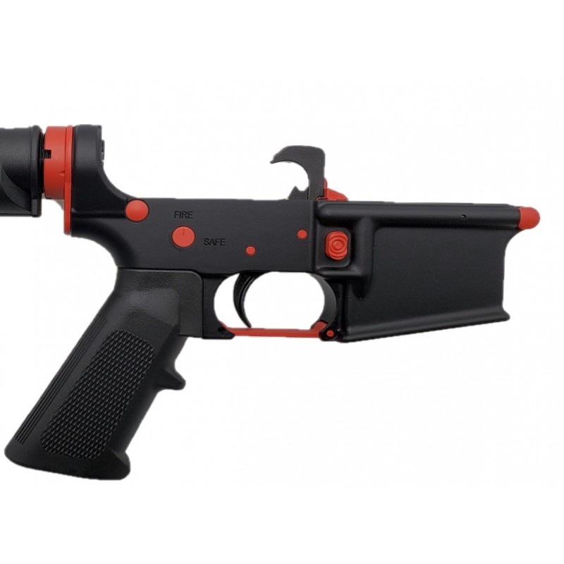 KG AR15 Accent Lower Parts Kits Cerakote USMC Red